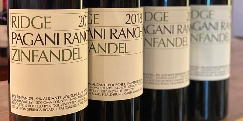 2018 Ridge Pagani Ranch Zinfandel – Table Wine Asheville